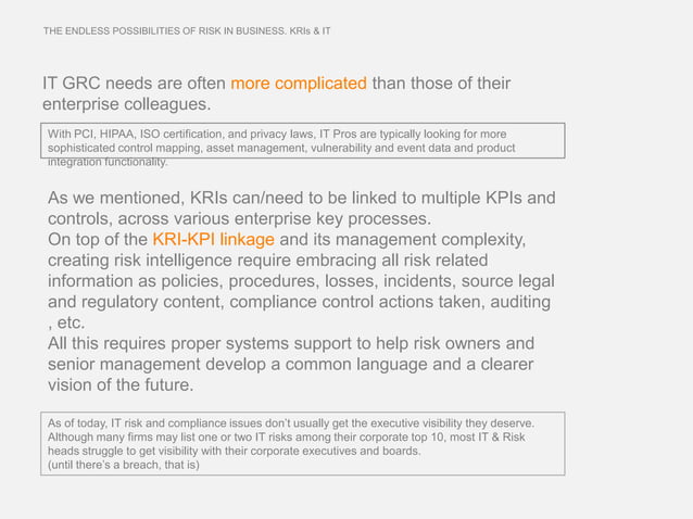 KRI (Key Risk Indicators) & IT | PPTX