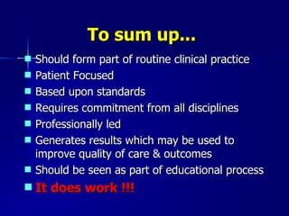 Clinical Audit Overview | PPT
