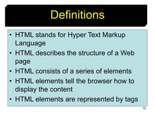 Introduction to HTML | PPT