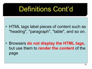 Introduction to HTML | PPT