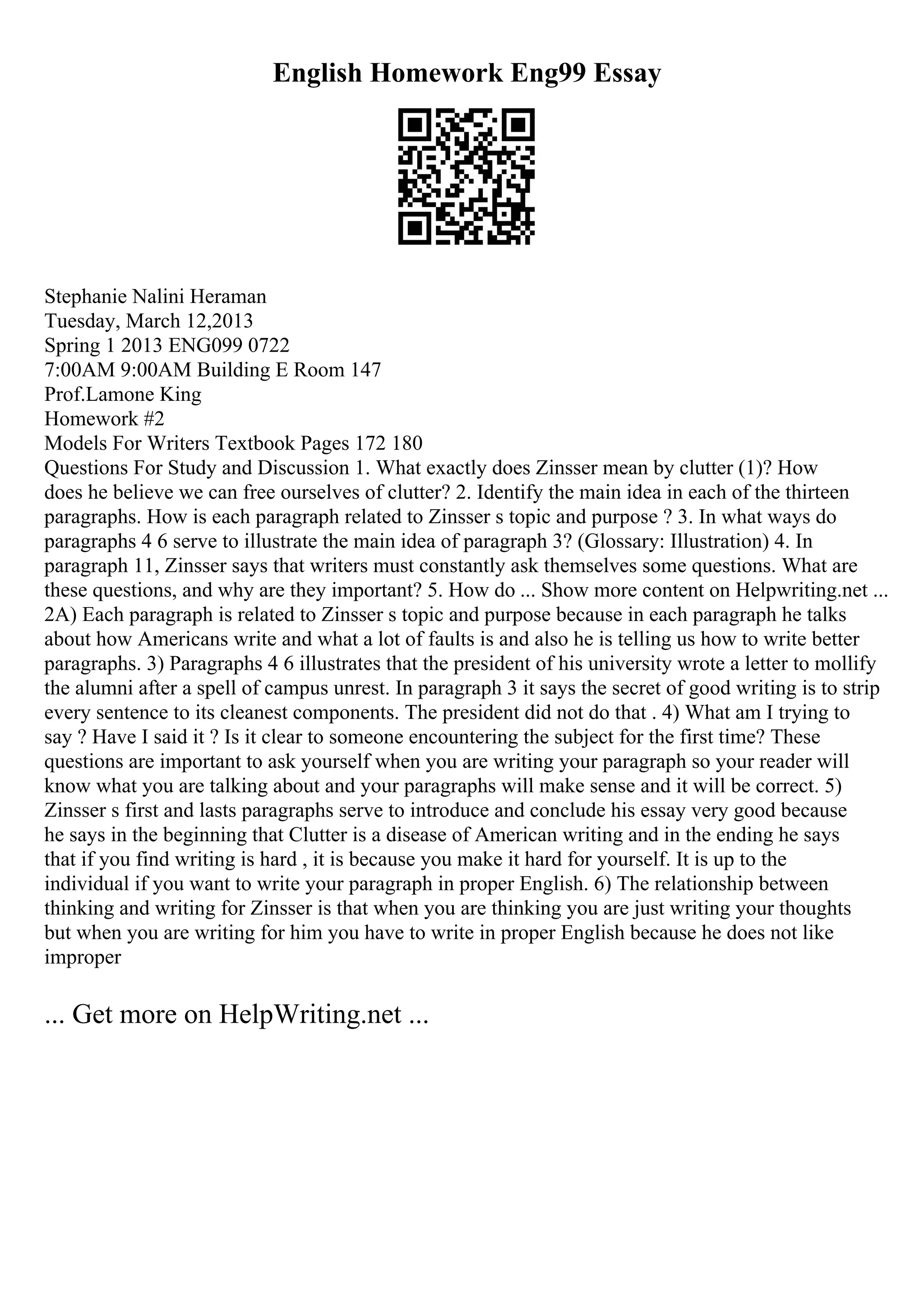 30 Minute Essay Examples | PDF