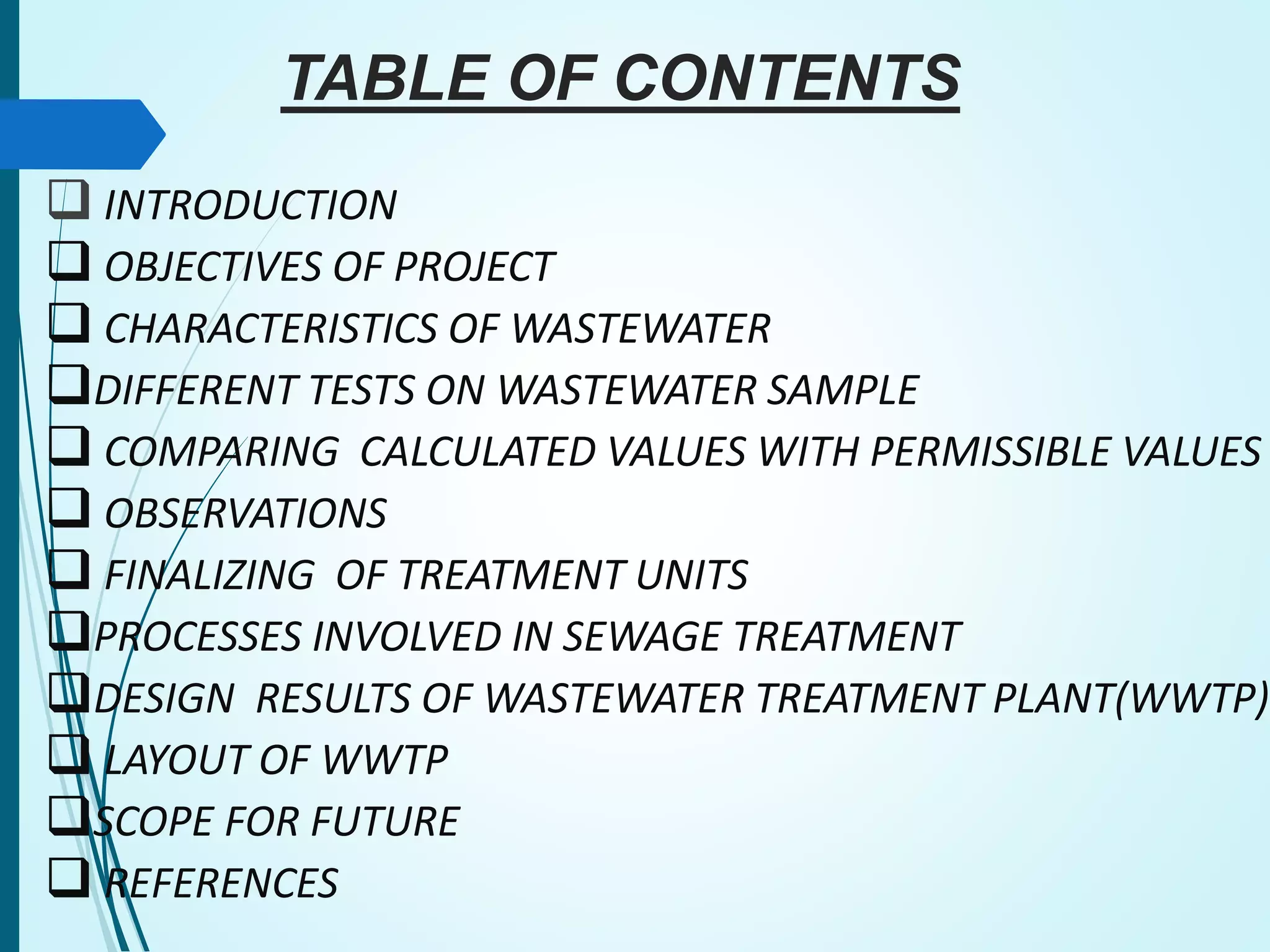 DESIGN OF A SEWAGE TREATMENT PLANT | PPTX