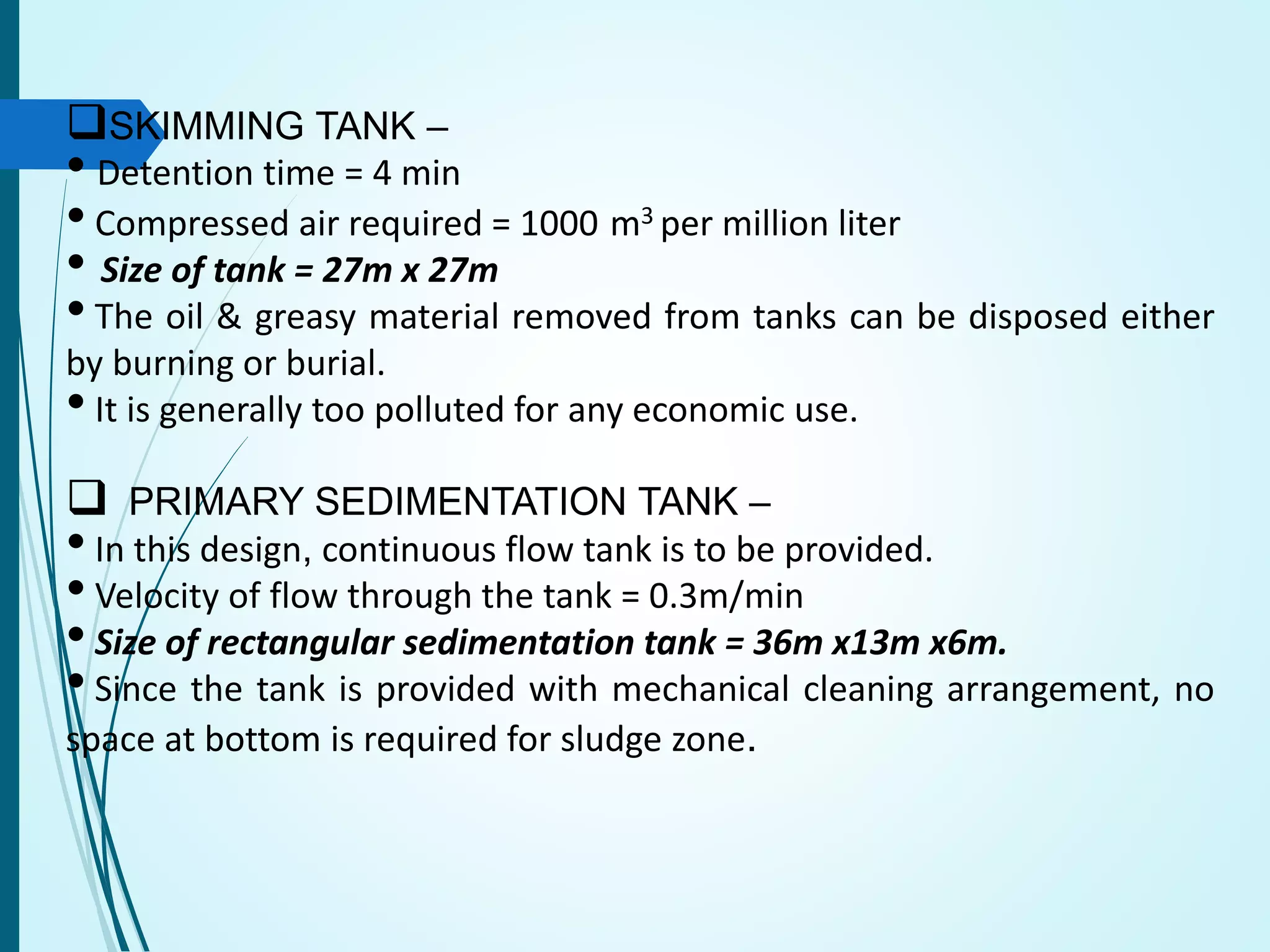 DESIGN OF A SEWAGE TREATMENT PLANT | PPTX