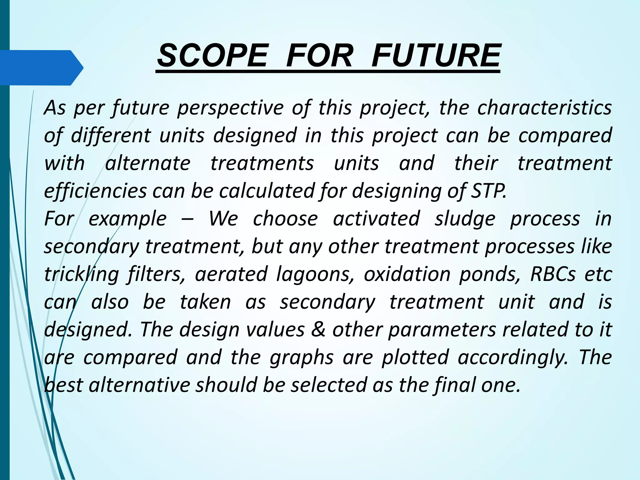 DESIGN OF A SEWAGE TREATMENT PLANT | PPTX