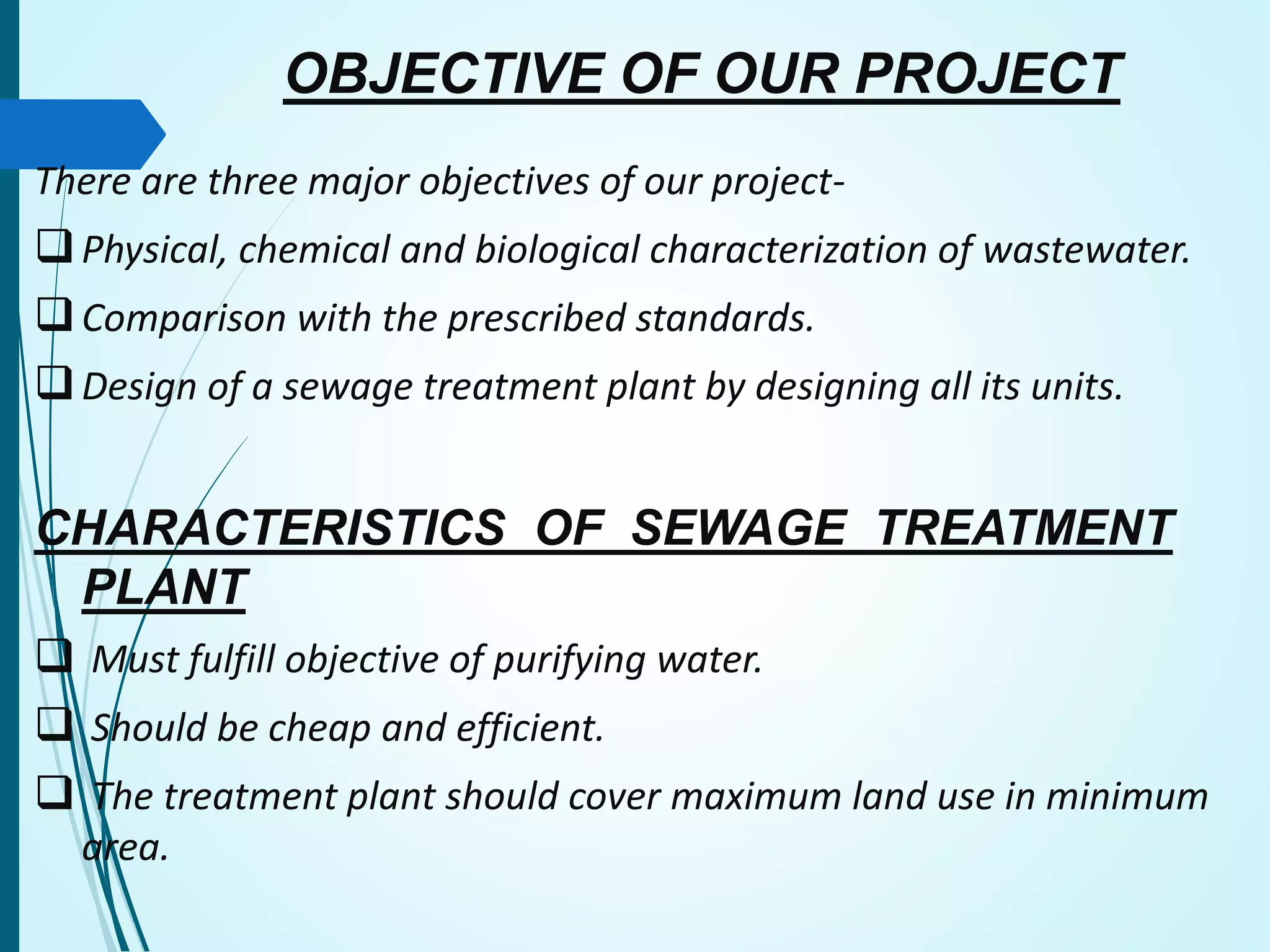 DESIGN OF A SEWAGE TREATMENT PLANT | PPTX