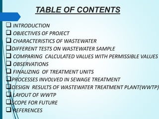 DESIGN OF A SEWAGE TREATMENT PLANT | PPTX