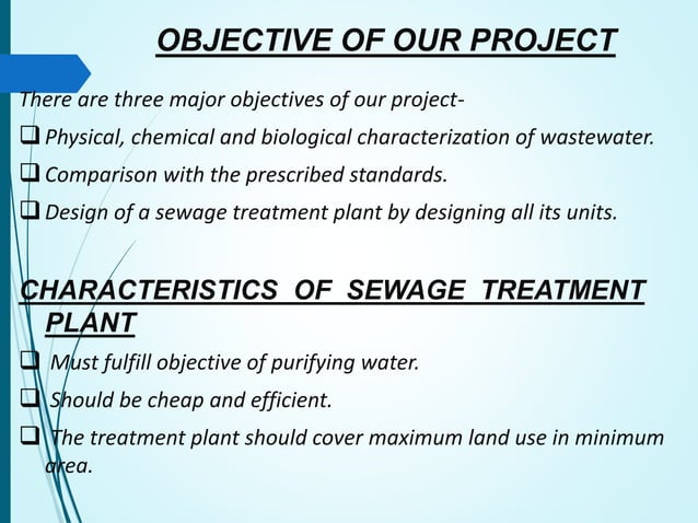 DESIGN OF A SEWAGE TREATMENT PLANT | PPTX | Indoor Environmental ...
