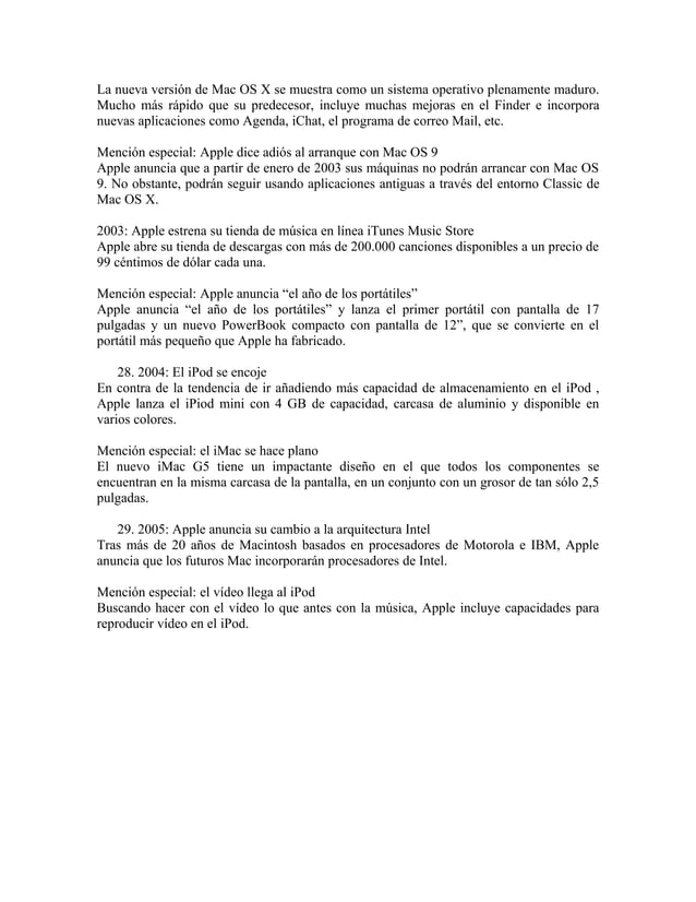 30 Momentos Clave De La Historia De Apple | PDF