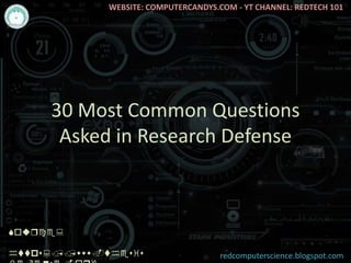 30 most common questions asked in research defences - computer ...