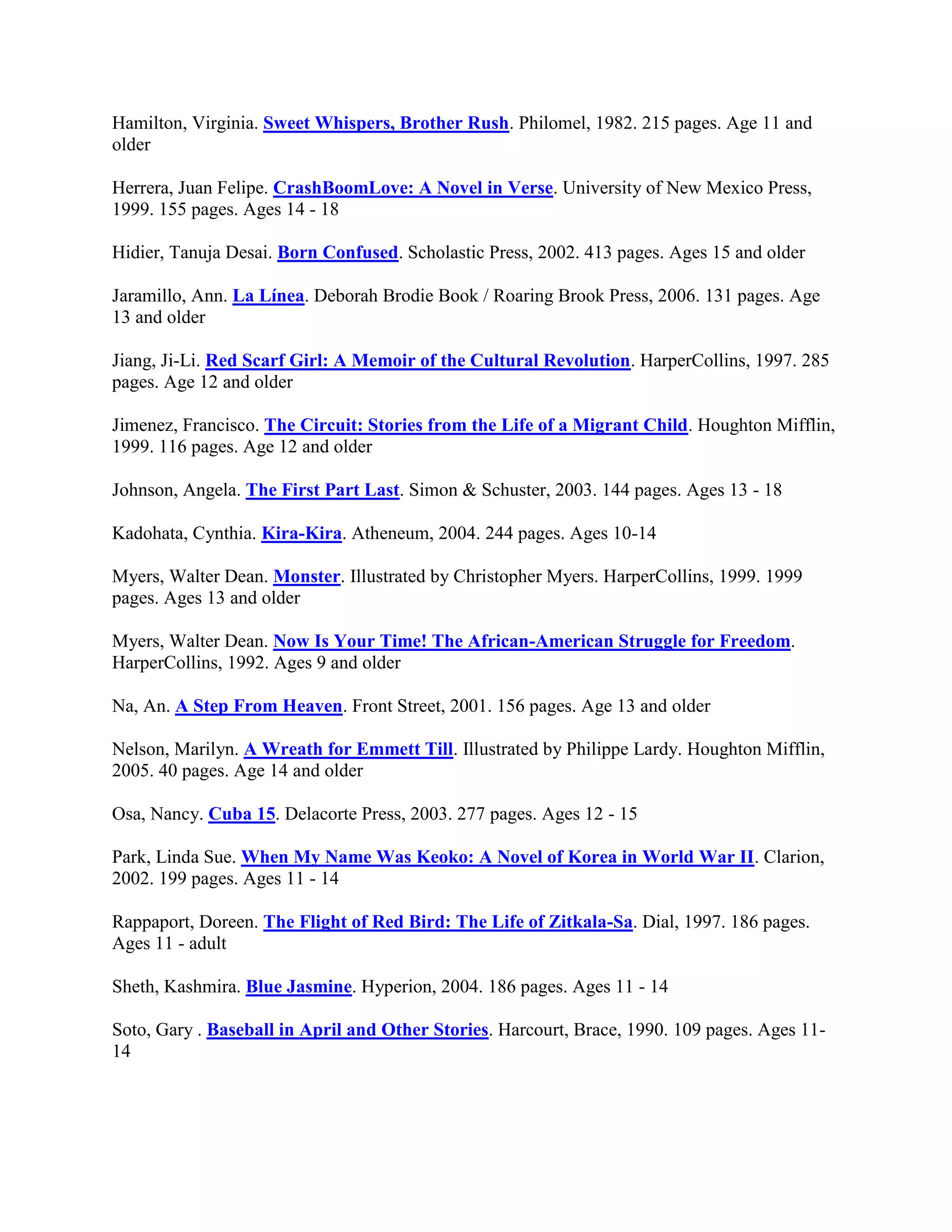 30 multicultural books every teen should know | DOCX