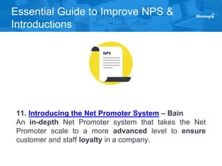 30 Must Read Resources to Improve your NPS | PPT