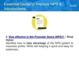 30 Must Read Resources to Improve your NPS | PPT