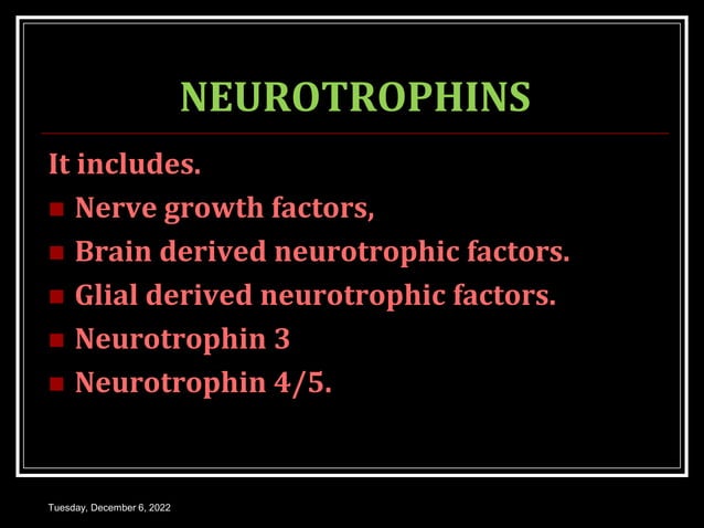 NERVE GROWTH FACTORS, NEUROTROPHINS | PPTX | Brain and Nervous System ...