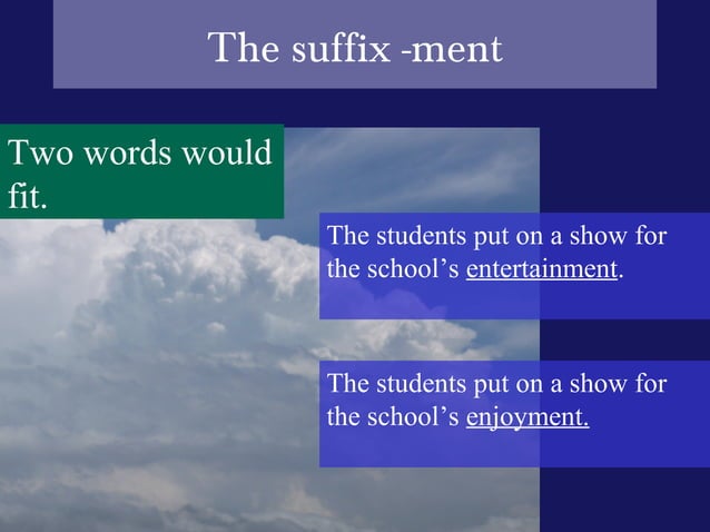Noun Forming Suffixes -ment and -ness | PPT