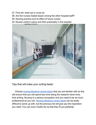 30 Nursing Literature Review Ideas | PDF