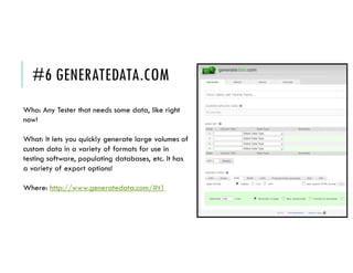 30 of the best free software test tools in 60 minutes by Jess Lancaster ...