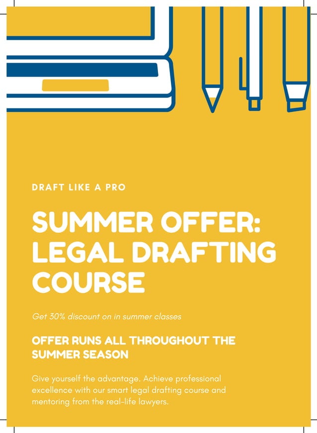 Summer Offer- Legal Drafting Course for Fresher Law Students | PDF