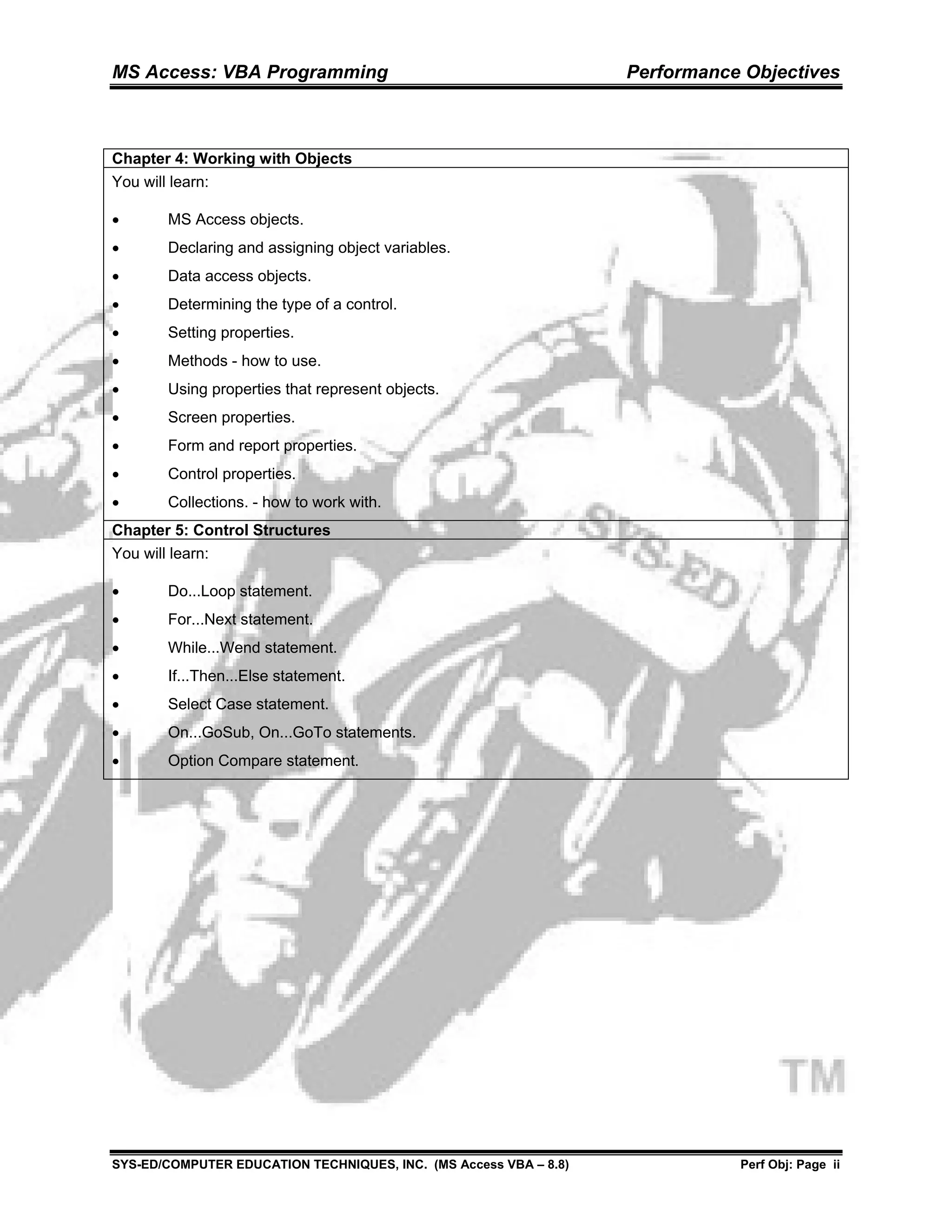 30 Perfms~access~vba~programming Pdf 
