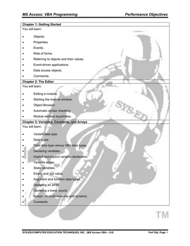 30 Perfms~access~vba~programming Pdf