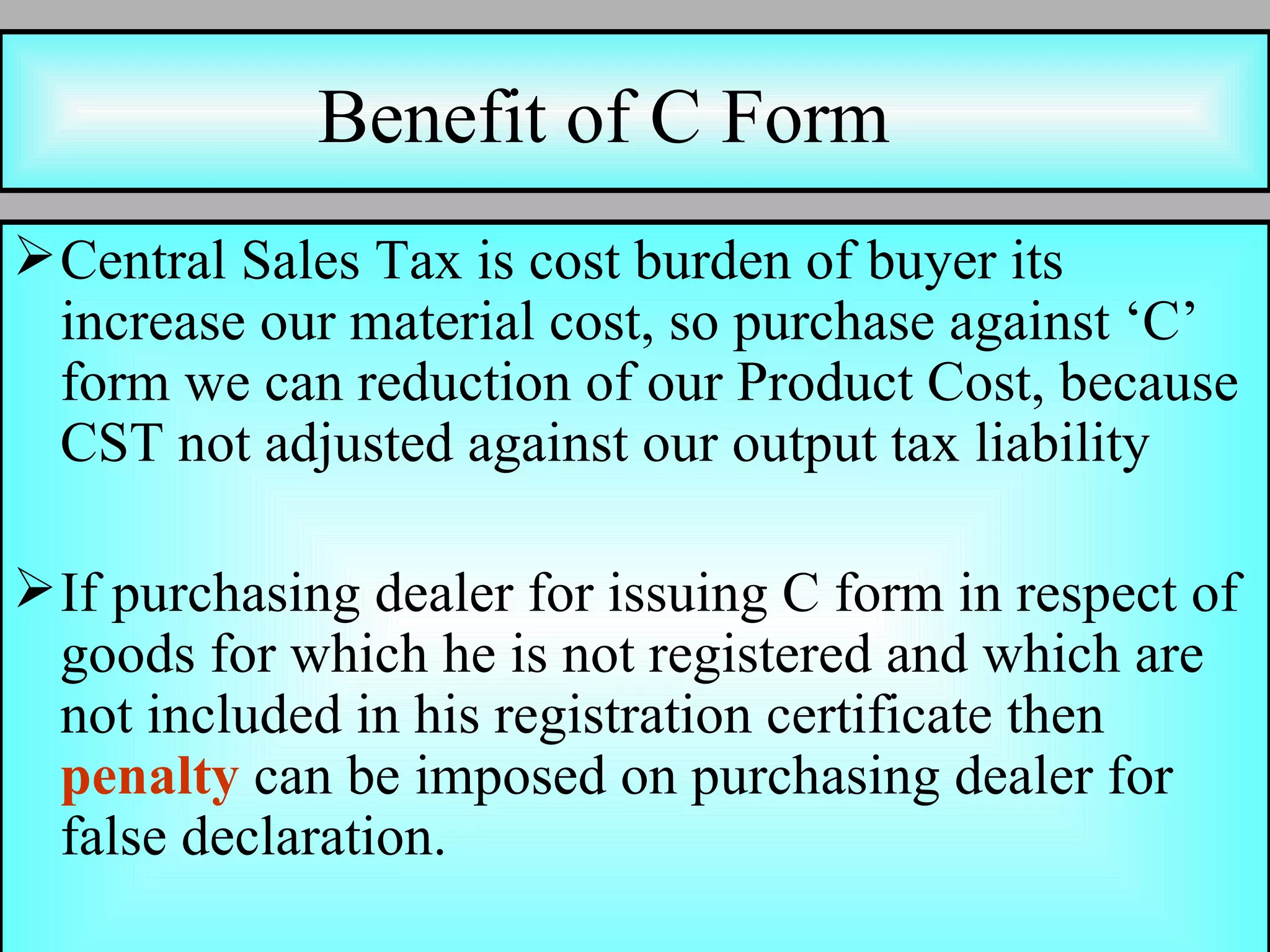 Presentation On C Form | PPT