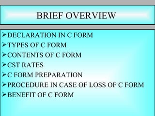 Presentation On C Form | PPT