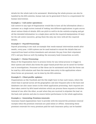 30 robotic process automation examples | DOCX | Robotics | Technology ...