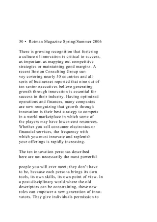30 • Rotman Magazine SpringSummer 2006There is growing r.docx
