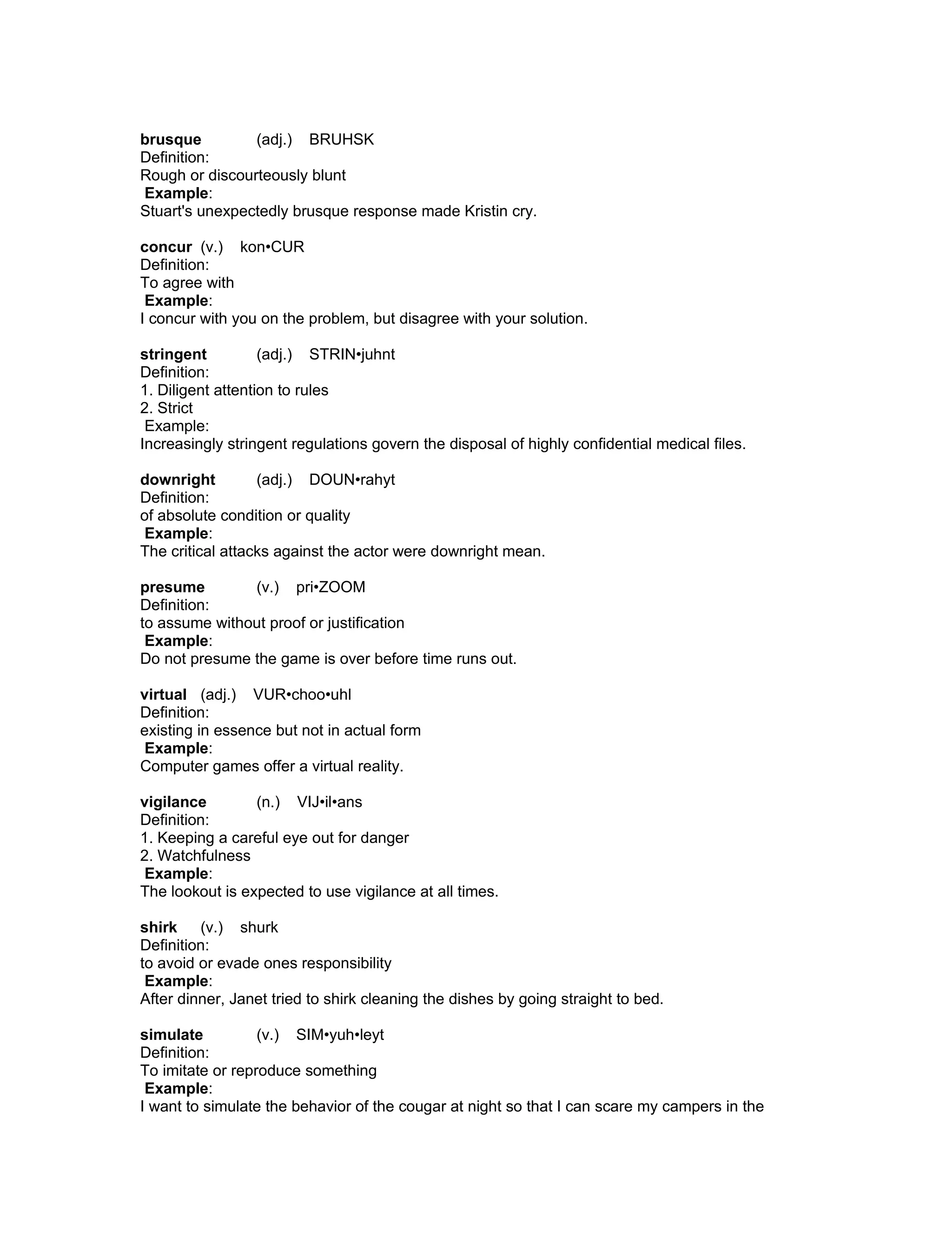 30 sat words list | RTF | Remodeling & Construction | Home & Garden