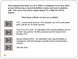 30 sec inclusion training - 711 Relay Service | PPT