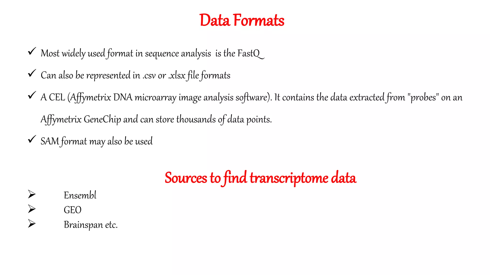 Tools for Transcriptome Data Analysis | PPTX