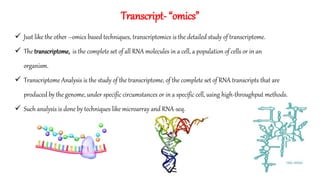 Tools for Transcriptome Data Analysis | PPTX