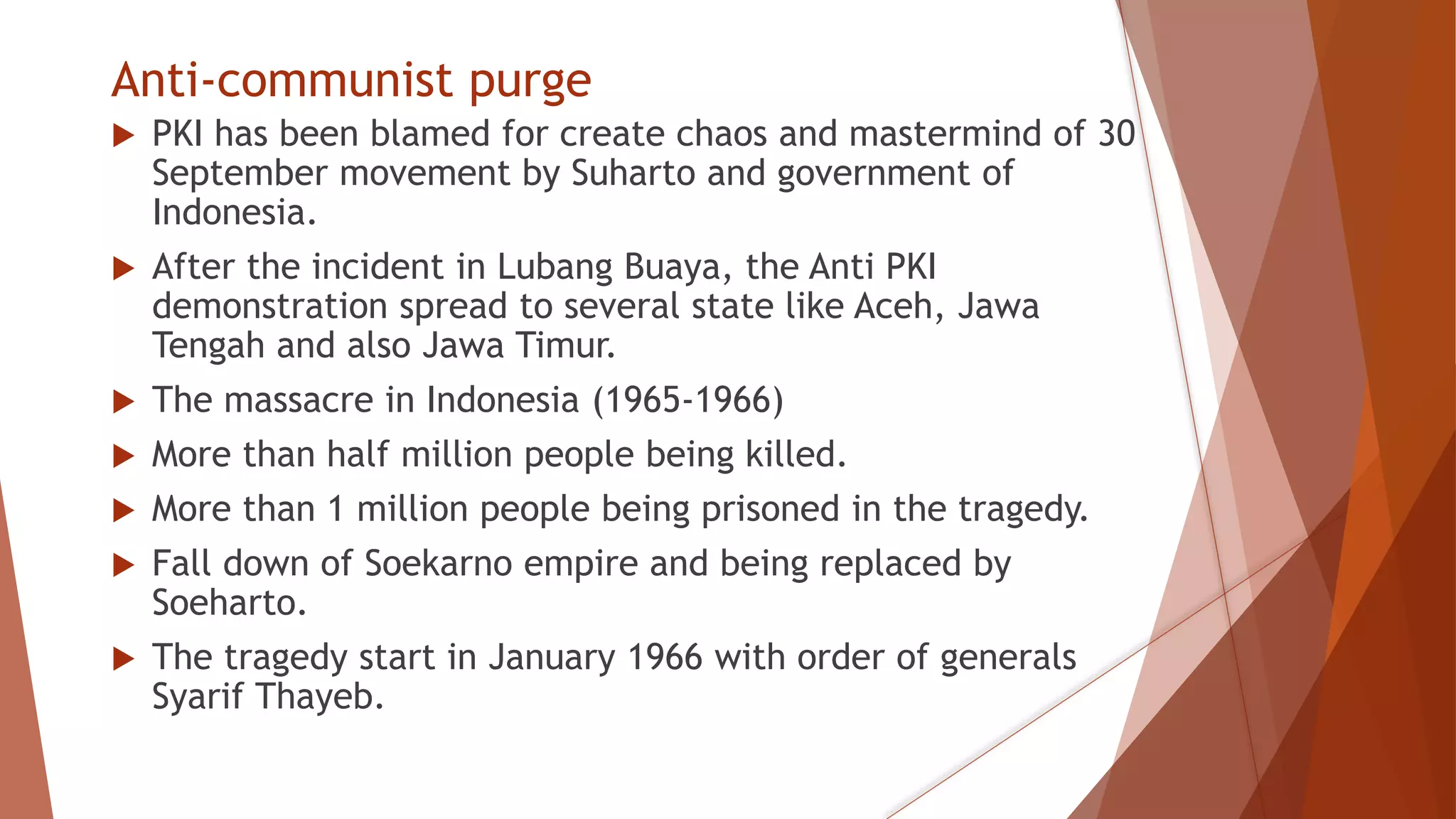 Indonesia : 30 September Movement ( GS30) | PPTX