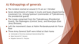 Indonesia : 30 September Movement ( GS30) | PPTX