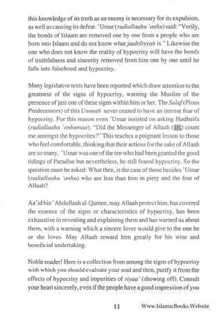 30 Signs of the Hypocrites by Aa'id al-Qarnee | PDF