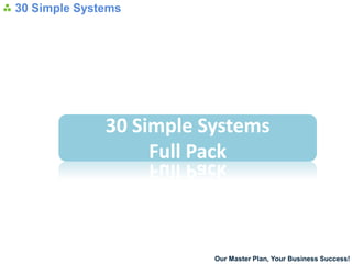 30 Simple Systems Packs | PPT
