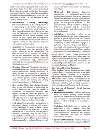 Social Learning Theory An Overview and Application in Understanding Human Behaviour | PDF