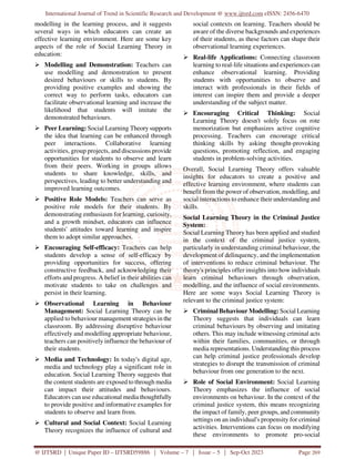 Social Learning Theory An Overview and Application in Understanding ...
