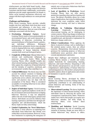 Social Learning Theory An Overview and Application in Understanding ...