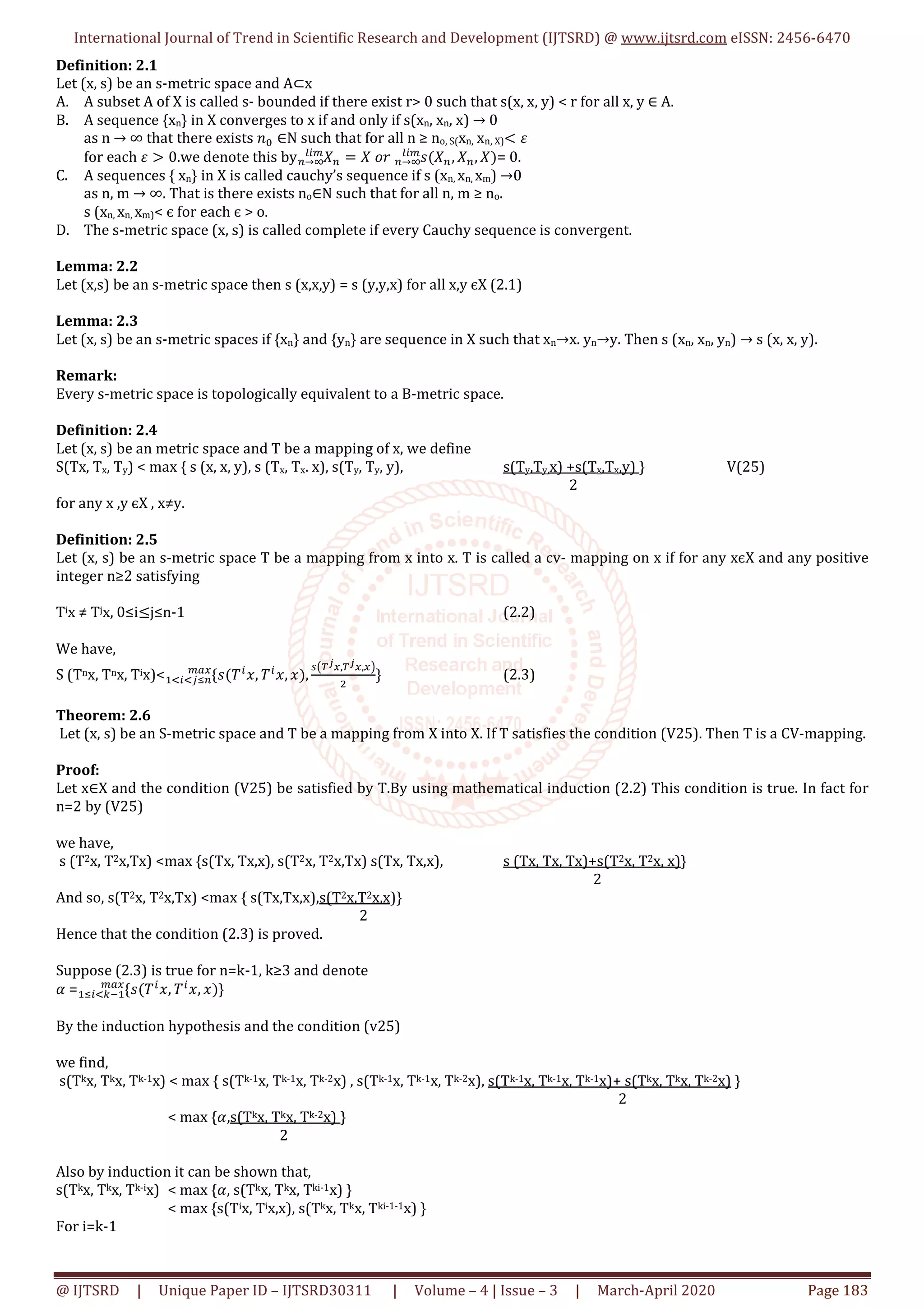 Some New Fixed Point Theorems On S Metric Spaces Pdf