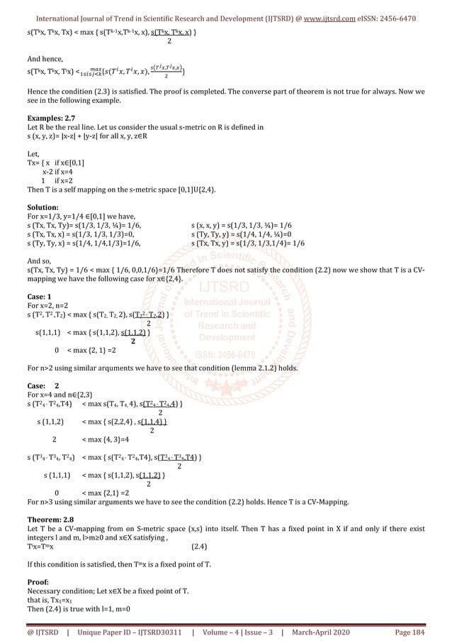 Some New Fixed Point Theorems On S Metric Spaces Pdf