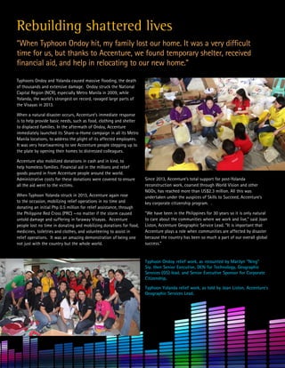 Accenture 30 Special Stories no. 7: Rebuilding shattered lives | PDF ...