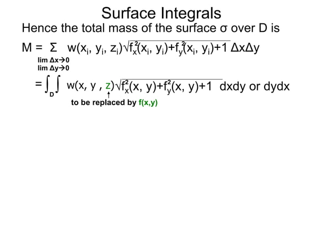30 surface integrals | PPTX | Physics | Science