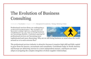 The Evolution of Business Consulting | PPT