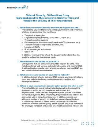 Dr. Eric Cole - 30 Things Every Manager Should Know | PDF