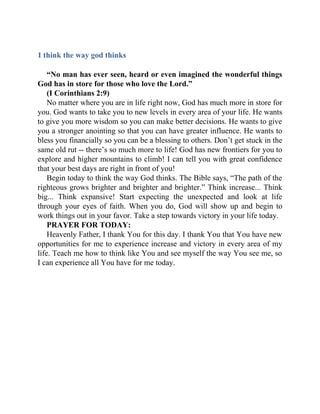 30 thoughts for victorious living joel osteen | PDF