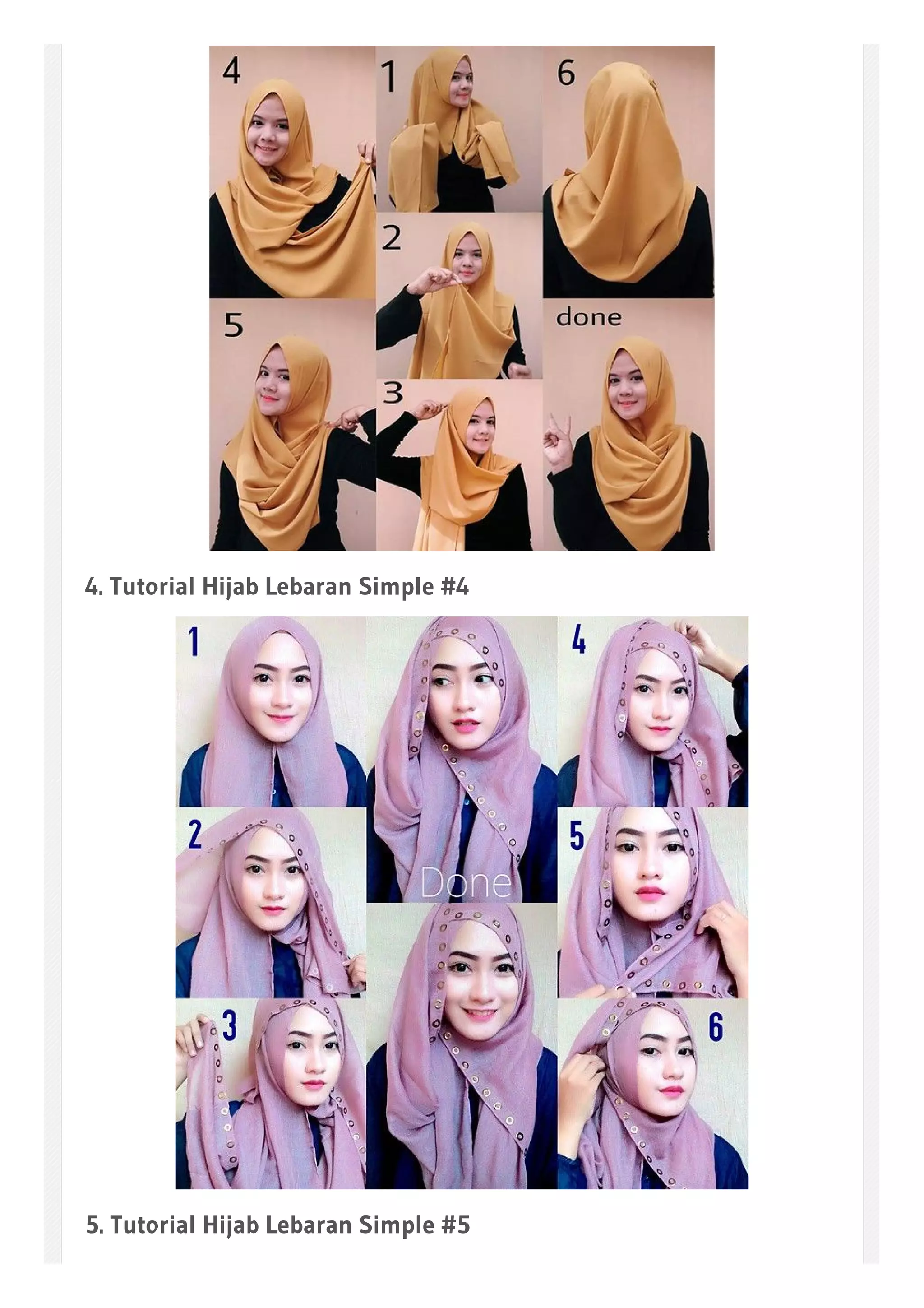 30 tutorial hijab hari raya lebaran idul fitri, ramadhan terbaru 2016 | PDF