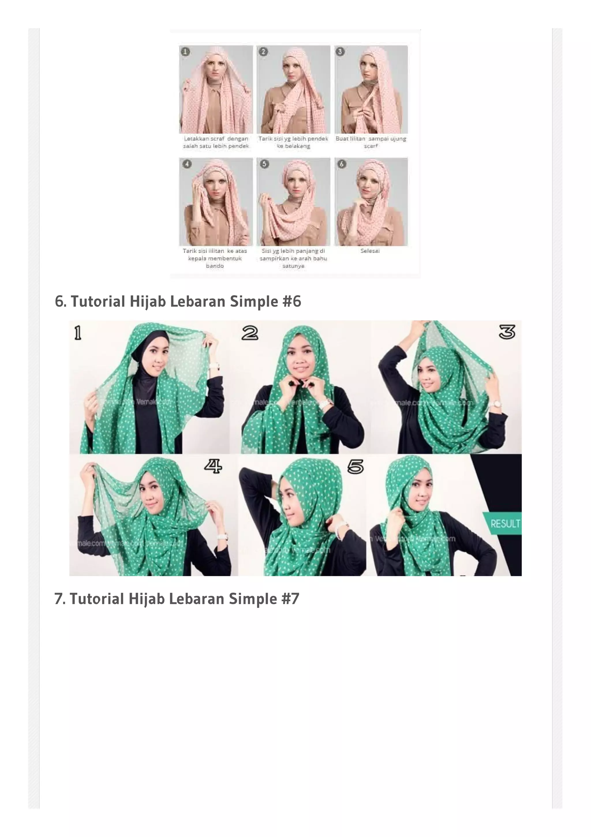 30 tutorial hijab hari raya lebaran idul fitri, ramadhan terbaru 2016 | PDF