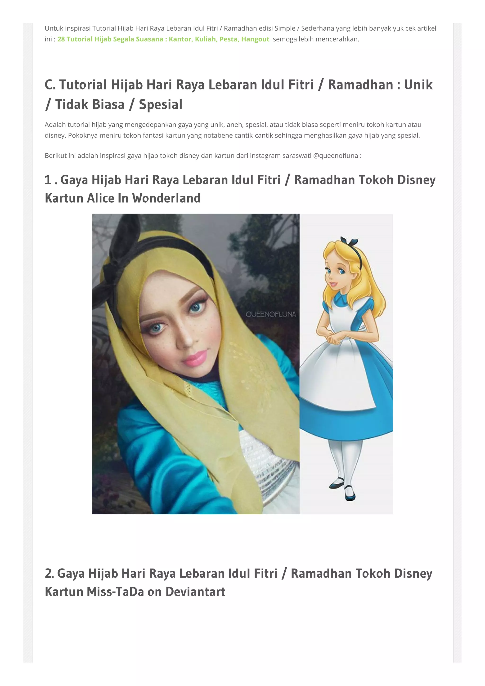 30 tutorial hijab hari raya lebaran idul fitri, ramadhan terbaru 2016 | PDF