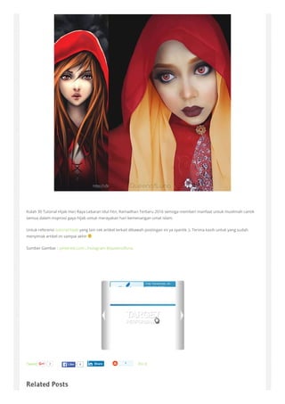 30 tutorial hijab hari raya lebaran idul fitri, ramadhan terbaru 2016 | PDF