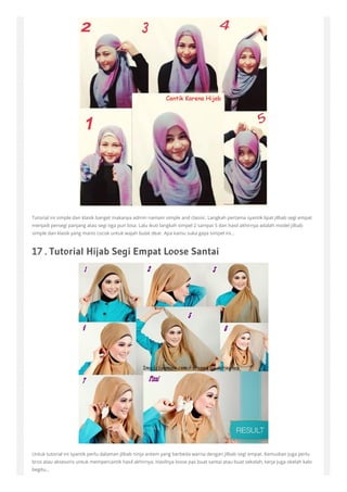 Hijab Tutorial Segi Empat Easy